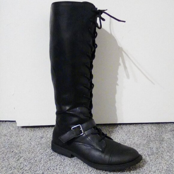 Universal Thread | Shoes | Universal Threads Womens Black Faux Leather ...